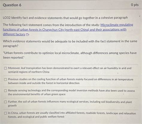 Solved Lo32 Identify Fact And Evidence Statements That Would