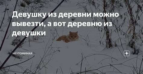 Девушку из деревни можно вывезти а вот деревню из девушки Неутомимая