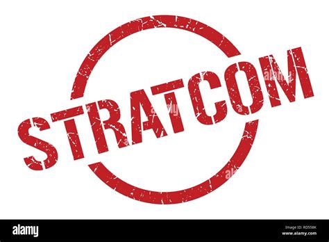 Stratcom Red Round Stamp Stock Vector Image And Art Alamy