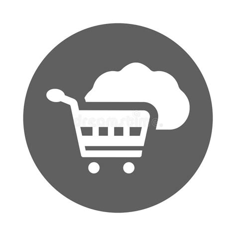 Cloud Cart Shopping Icon Gray Vector Sketch Stock Vector Illustration Of Order Banking