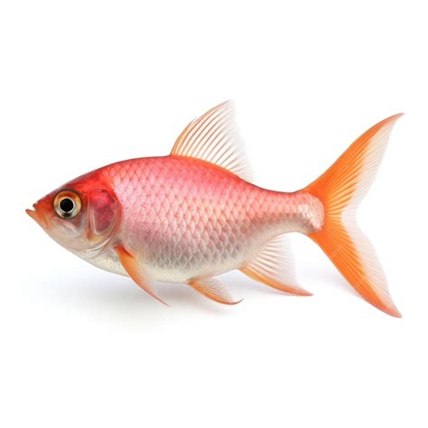 Premium Ai Image Rosy Barb Isolated On White Background Generative Ai