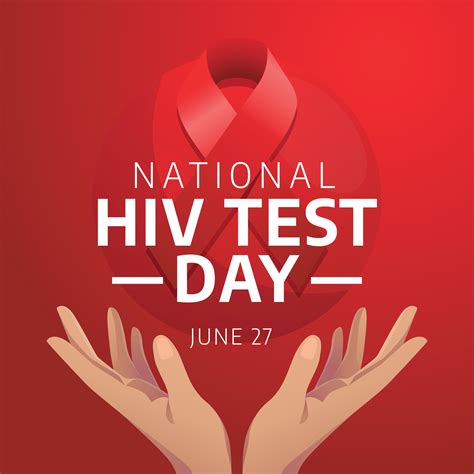 National Hiv Testing Day Design Template For Celebration Hiv Testing Day Red Ribbon For Hiv