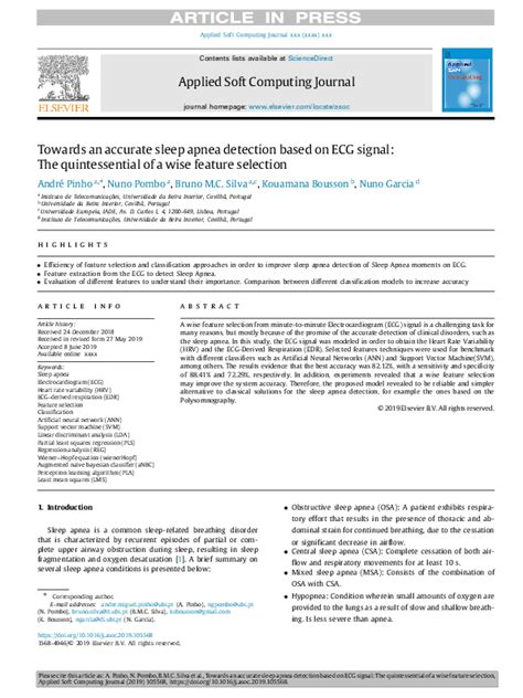 pdf towards an accurate sleep apnea detection based on ecg signal