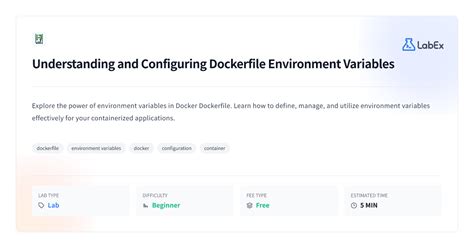 Understanding And Configuring Dockerfile Environment Variables Labex