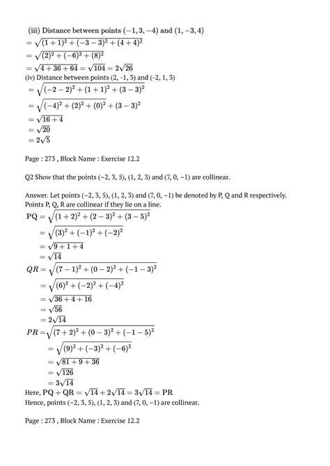 Ncert Solutions For Class 11 Maths Chapter 12 Introduction To Three Dimensional Geometry
