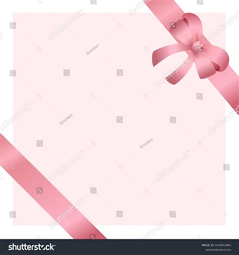 Cute Pink Ribbon Bow Border Vector Stock Vector Royalty Free