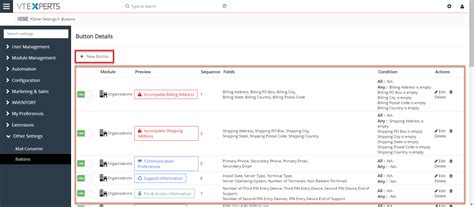 Custom Buttons Vtiger Experts