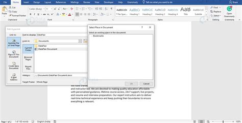 How To Create And Remove Hyperlink In Word Dataflair