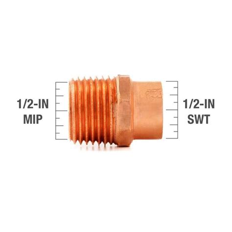 Copper Pressure C X MPT Male Adapter OFF