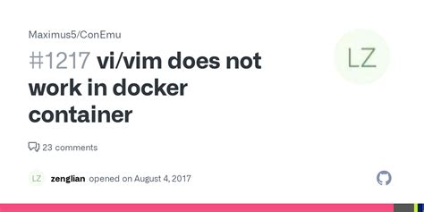 vi vim does not work in docker container · issue 1217 · maximus5
