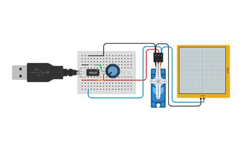 Circuit Design Attiny Drives Servo Via Pot [block Code] Tinkercad