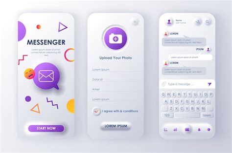 Premium Vector Neomorphic Mobile App Ui Ux Kit Online Shopping Unique