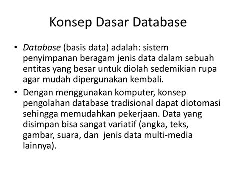 Konsep Dasar Database