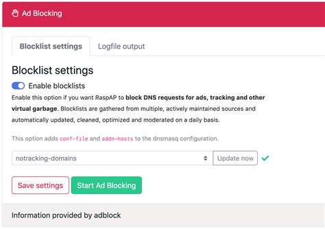 Blocking Ads Trackers And Other Online Garbage · Issue 542 · Raspapraspap Webgui · Github
