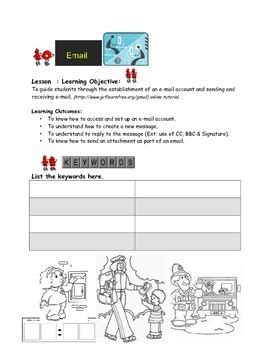 Grade Year ICT Computer Basics Email B ICT Workbook By Coffee Pot