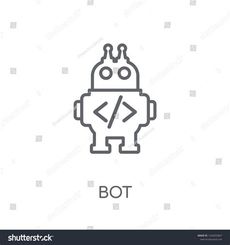 Bot Linear Icon Modern Outline Bot Stock Vector Royalty Free