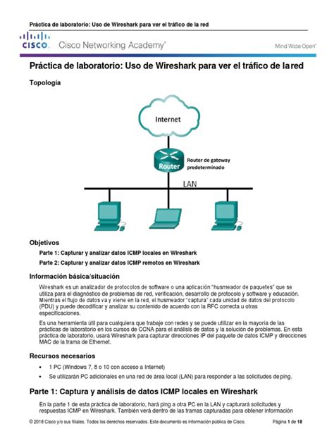 3 4 1 2 lab using wireshark to view network traffic pdf