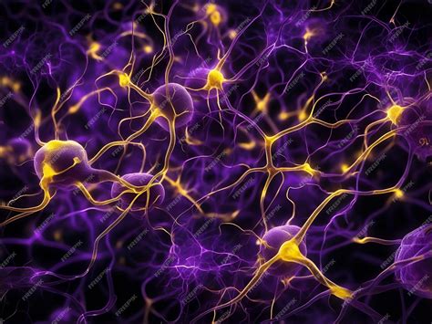Premium AI Image | Neuronal network with the electrical activity of neuron cells generative ai