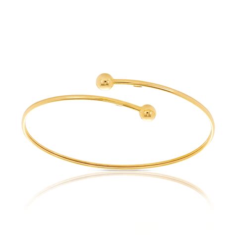 Flex Ball Bangle In 9ct Yellow Gold