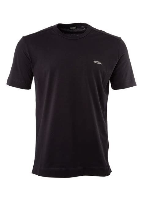 Футболка, Zegna. Футболка с контрастным логотипом. Стандартный крой