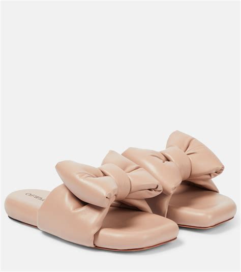 Off White Padded Nappa Slippers Off White