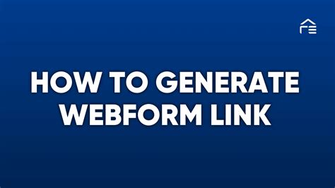 how to generate webform link step by step guide