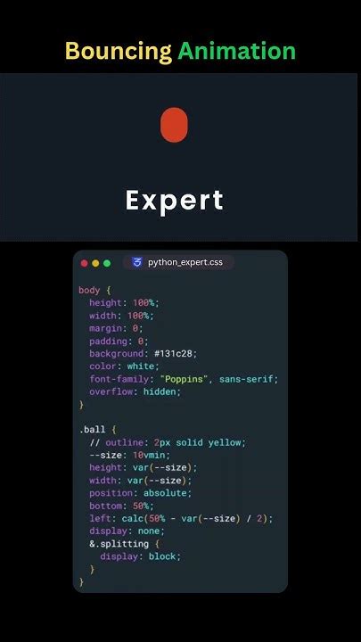 Bouncing Ball Animation Easy Python And Css Coding Coding Webdesign