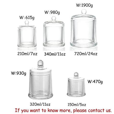 Luxury Empty Tealight Votive Candle Bell Jar Glass Cloche Dome Cover