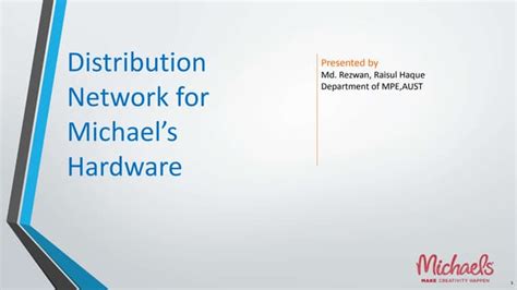 Distribution Network For Michaels Hardware Pptx