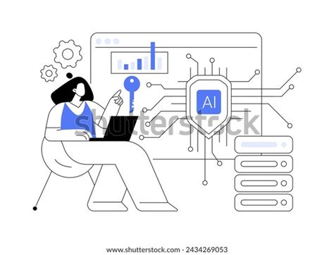 Ai Enhanced Data Security Abstract Concept Vector Stock Vector Royalty Free 2434269053