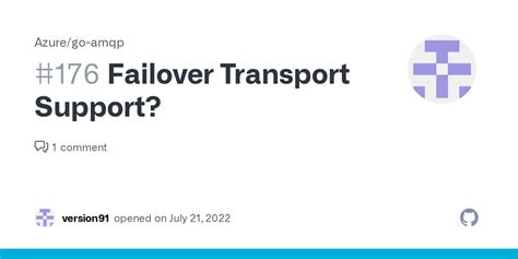 Failover Transport Support · Issue 176 · Azurego Amqp · Github
