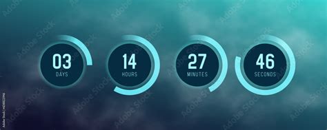 Countdown Timer Clock Counter Vector Template For Your Design Stock Vector Adobe Stock
