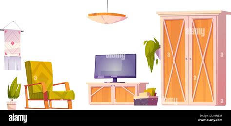 Eco Rustic Interior Furniture And Stuff Armchair Tv Set Lamp