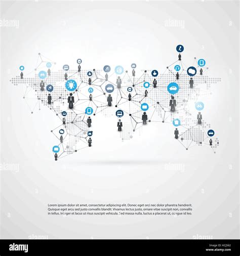 Networks Connections Iot Cloud Computing Social Media Concept