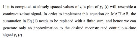 Solved Aliasing Effect In The Time Domain In This Project