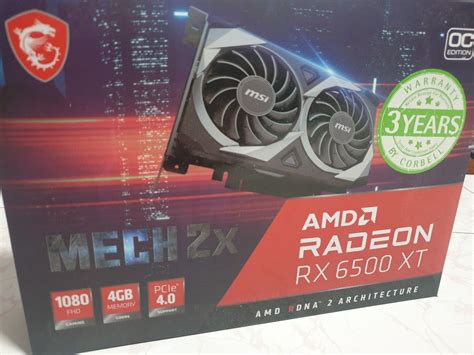 Msi Amd Radeon Rx6500xt Mech 2x 4g Oc Computers And Tech Parts And Accessories Computer Parts On