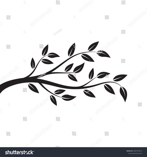 Tree Branch Vector Logo Design Template Stock Vector Royalty Free 1887953515 Shutterstock