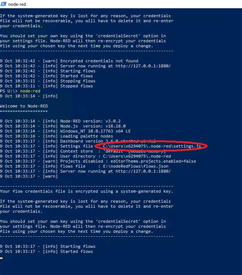 Settings File Path Change General Node RED Forum