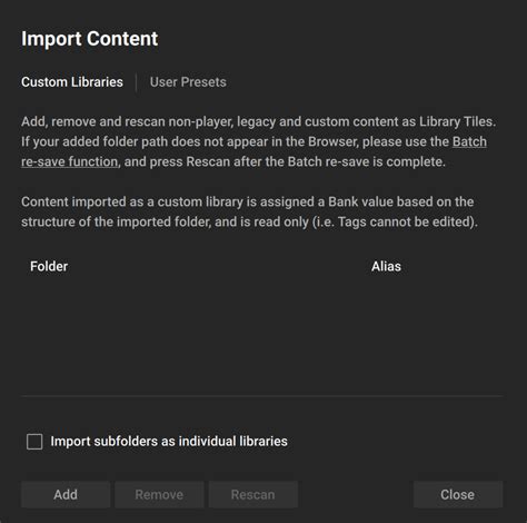Browser And Presets