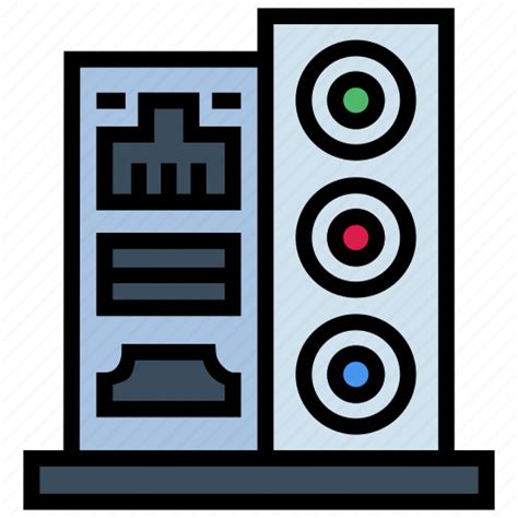 Port Input Output Computer Electronic Hardware Device Icon