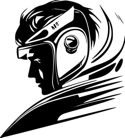 Racing Black And White Vector Illustration 23543807 Vector Art At Vecteezy