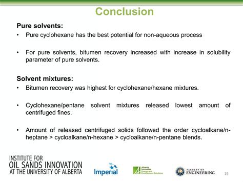 Non Aqueous Extraction Of Alberta Oilsands Pptx