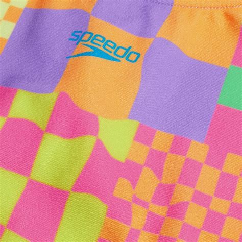 Girls Digital Placement Splashback Swimsuit Navypink Speedo Uk