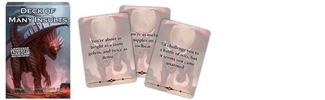 Amazon Com Loke Deck Of Many Insults Adult Card Game For RPG Fans Great Gift For Game