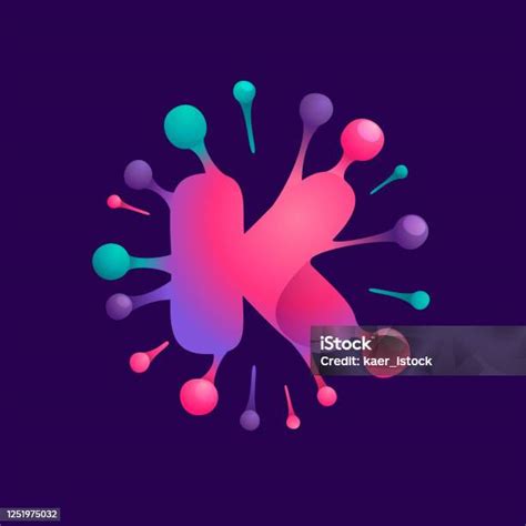 K 레터 생동감 있는 바이러스 로고와 원 구조 0명에 대한 스톡 벡터 아트 및 기타 이미지 0명 건강관리와 의술 과학 Istock