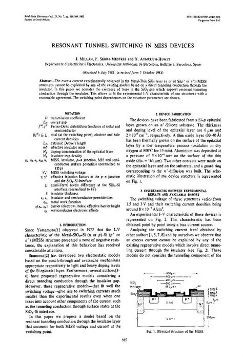 Pdf Resonant Tunnel Switching In Miss Devices Dokumentips