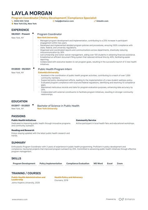 1 Successful Program Development Coordinator Resume Example And Writing Tips For 2024