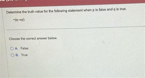 [answered] Determine The Truth Value For The Following Statement When P Kunduz