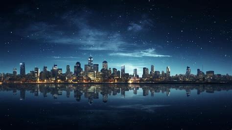 Night City Sky Background