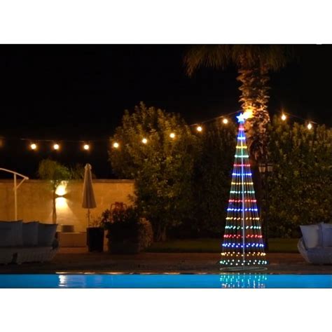 Albero Di Natale Luminoso A Cono Multicolore 264 380 Led 200 300 Cm